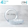 Amazon.com | NUTRIUPS 4 Pack 10in Glass Dinner Plates - with Lipped ...