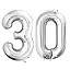 Amazon.com: GOER 42 Inch Light Pink Number 30 Balloons,Jumbo Foil ...