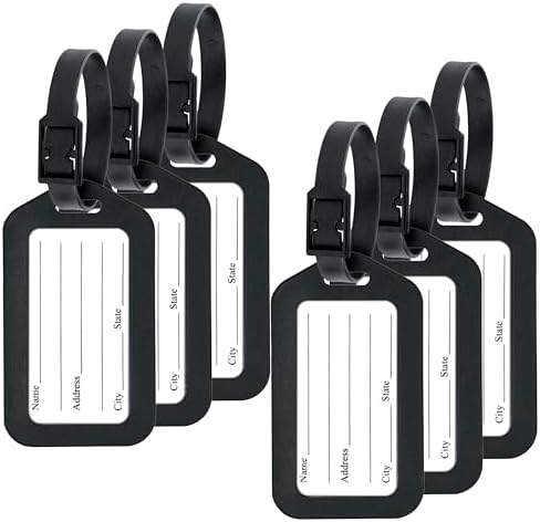 Buy Storite 6 Pack Luggage Tags with Strap, Smart Tags for Travel ...