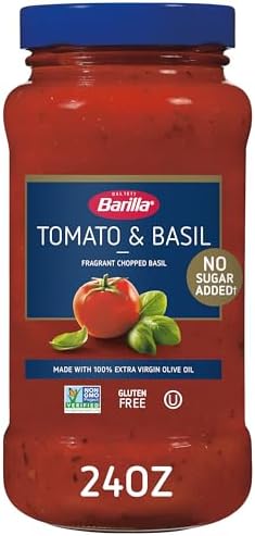 Amazon.com : Barilla Pasta Sauce Tomato & Basil, 24 Ounce Jar - NO ...