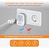Amazon.com: Type E F Plug Adapter USB C, TESSAN Germany France Power ...