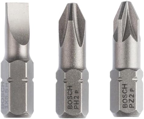 BOSCH 2607001766 Klinge 3ER Bit Set LS+PH2+PZ2 x H 25 mm : Amazon.de ...