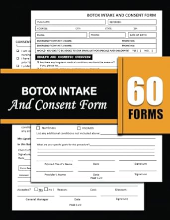 Botox Intake and Consent Form: Client Consultation and Liability Waiver ...
