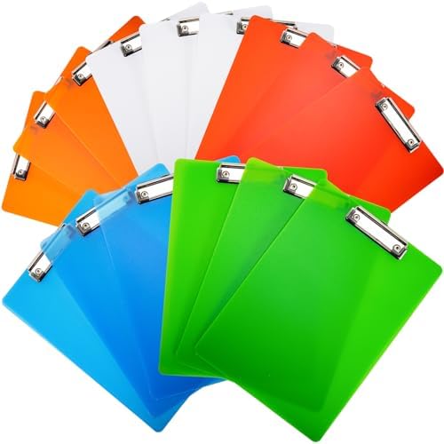 Amazon.com: YOUEON 15 Pack Plastic Clipboards Standard A4 Letter Size ...