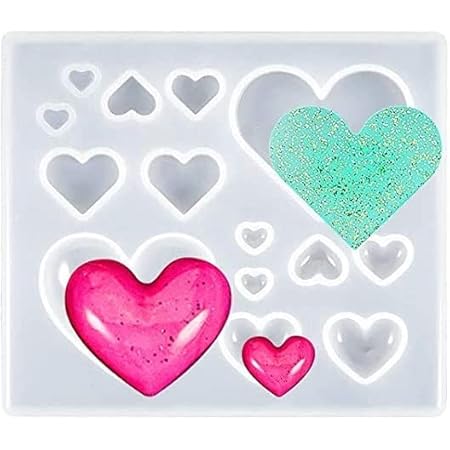 Artool B27A Small Heart Shape Gems Mold Mould epoxy Resin Casting Mold ...
