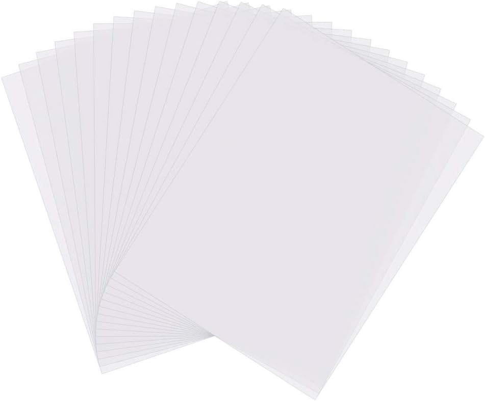 Gitua 20 Stück Overheadfolien, DIN A4 0.1MM Hochwertige Overhead Folien Transparent für ...