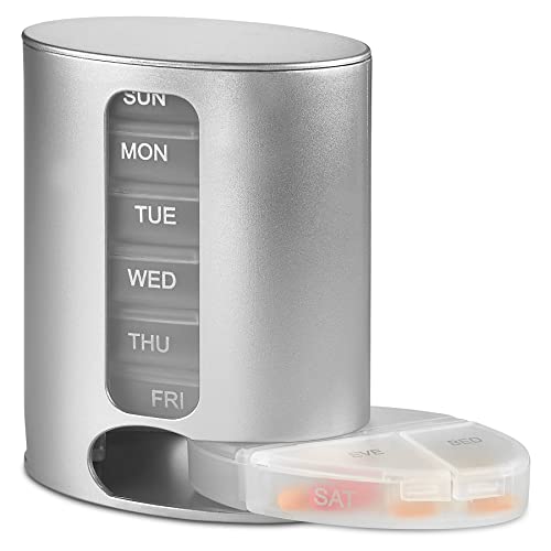 Stackable Daily Pill Organizer - Premium Weekly Medication Reminder ...