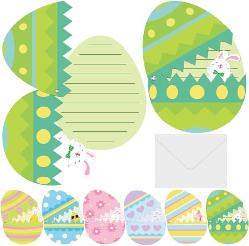Amazon.com : Dinifee 24 Set Easter Cards with Envelopes Colorful ...