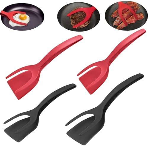 Amazon.com: 4 pack 2 in 1 Grip and Flip Spatula Tong Versatile Kitchen ...