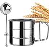 Amazon.com: Flour Sifter, 304 Stainless Steel Powdered Sugar Shaker ...