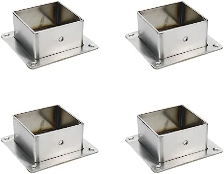 20 Pcs 2 x 2 inch Square Post Flange Base, Concealed Deck Fence Railing ...
