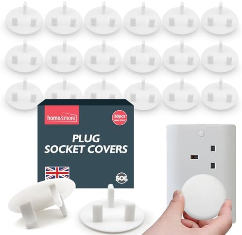 SOL 20pk Plug Socket Covers – Child Safety Plug Protectors – Baby-Proof ...