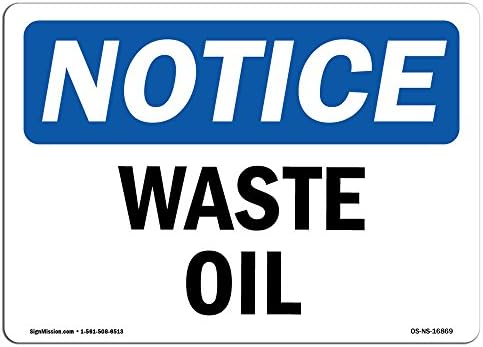 Amazon.com: OSHA Notice Signs - Hydraulic Oil Sign | Extremely Durable ...