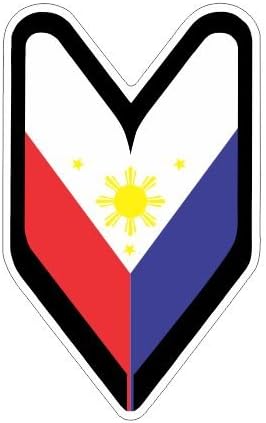 Amazon.com: 2 - JDM wakaba leaf Philippine flag filipino vinyl decals ...