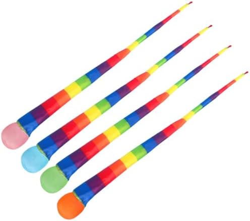 STOBOK 4pcs Throw and Catch Ball with Rainbow Tail Catch Tail Foam Soft ...