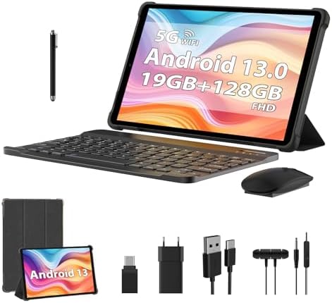 LNMBBS Android 13 Tablette 10 Pouces, 19 Go RAM + 128 Go ROM (1 TB TF ...