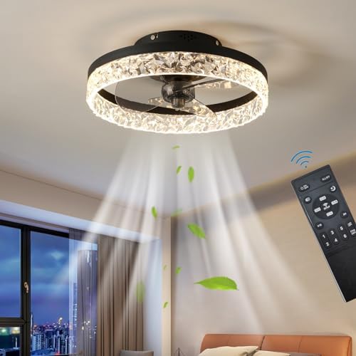 Nalezuns Ventilator Deckenleuchte,LED Deckenventilator mit Beleuchtung ...