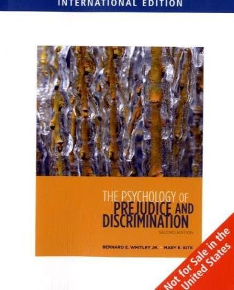 Amazon.com: The Psychology of Prejudice and Discrimination: 9780495605225: Whitley Jr., Bernard ...