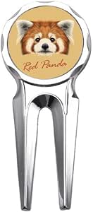 Chestnut Red Panda Animal Golf Divot Tool Golf Ball Marker Repair Tool ...