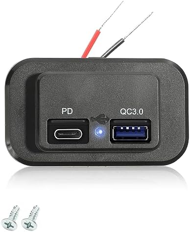 Amazon.com: Zlirfy 12V 24V USB Charger,Dual Quick Charge 3.0 12V Socket ...