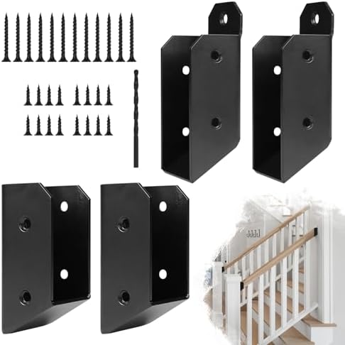 Amazon.com: Rasugarlary Deck Railing Brackets Connectors, 4pcs 30 ...