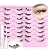 Amazon.com: wiwoseo Manga Lashes Natural Look Eyelashes with Glue Anime ...