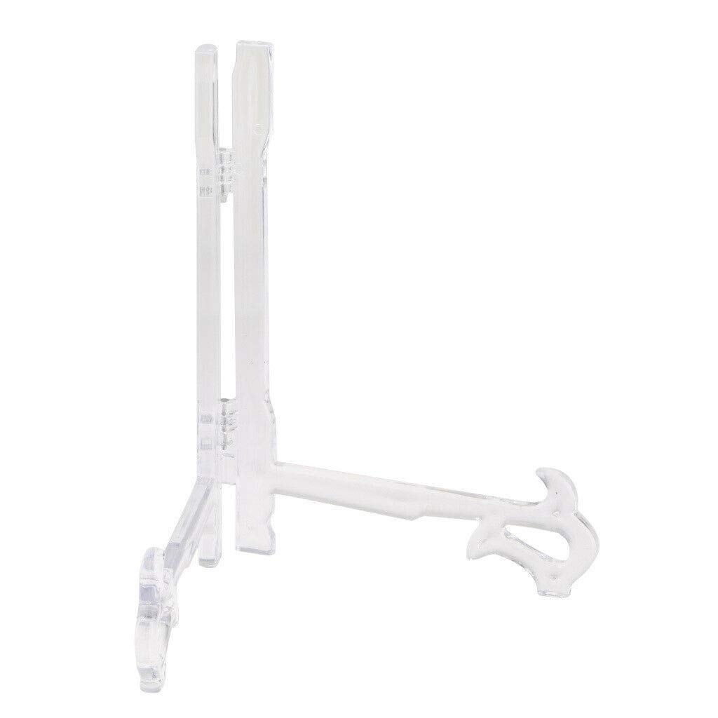 Clear Acrylic Plate Table Book Stand Art Display Easel Pedestal Stand ...