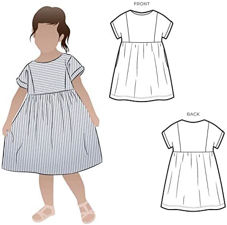 Amazon.com: Style Arc Sewing Pattern - Lacey Kids Dress (Sizes 1-8 ...