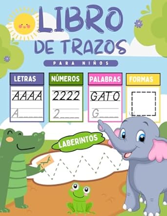 Libro de trazos para niños: Práctica Caligrafía Incial de Forma ...