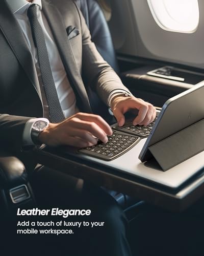 Nulea RT06 Business Series Leather Bluetooth Foldable Keyboard, Folding ...