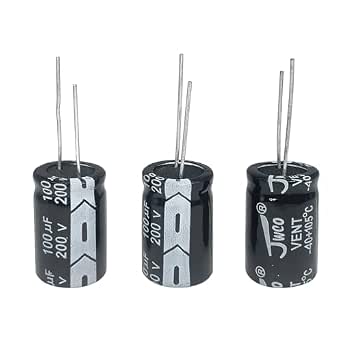 10pcs 200V 100UF Capacitor 16x25MM(0.63x0.98in) Aluminum Electrolytic ...
