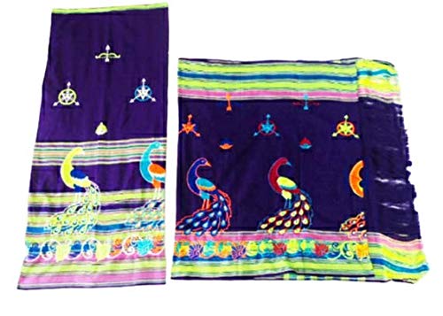 First Choice Traditional santhali Dress(Lungi Panchi) Violet : Amazon ...