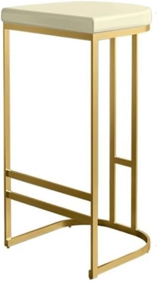Amazon.com: Breakfast Stools, Leather Bar Stool with Gold Metal Legs ...