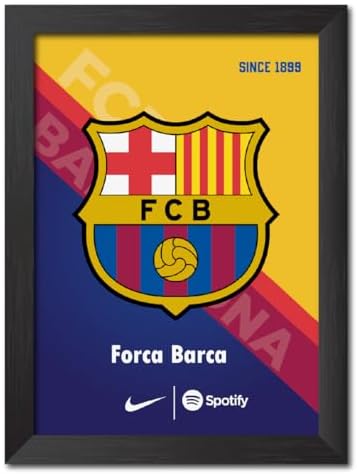 TenorArts FC Barcelona Poster Photo Frame Painting With Black Wooden ...