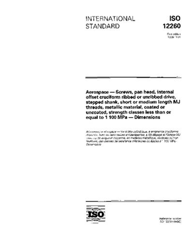 ISO 12260:1996, Aerospace - Screws, pan head, internal offset cruciform ...