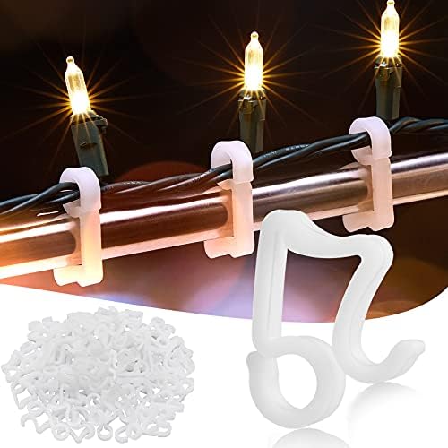 Amazon.com: Meetory Christmas Light Clips, 100 Mini Hanging Hooks for ...
