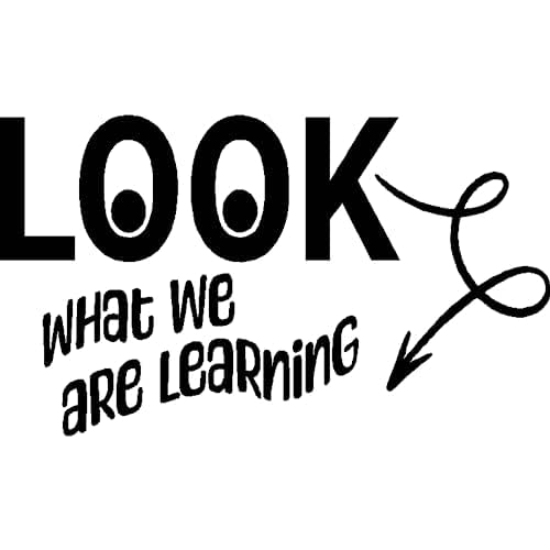 Amazon.com: Look What We Are Learning Vinyl Decal, Classroom Door Decal ...