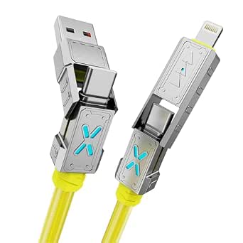 Amazon.com: ZUSLAB 4-in-1 USB C to Lightning Cable, 240W Fast Charging ...