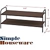 Amazon.com: Simple Houseware 2-Tier Shoe Rack Storage Organizer, Bronze ...