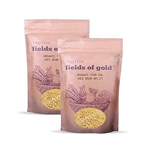 PRISTINE Fields of Gold Organic Toor Dal (Red gram split) 1 kg Pack of ...