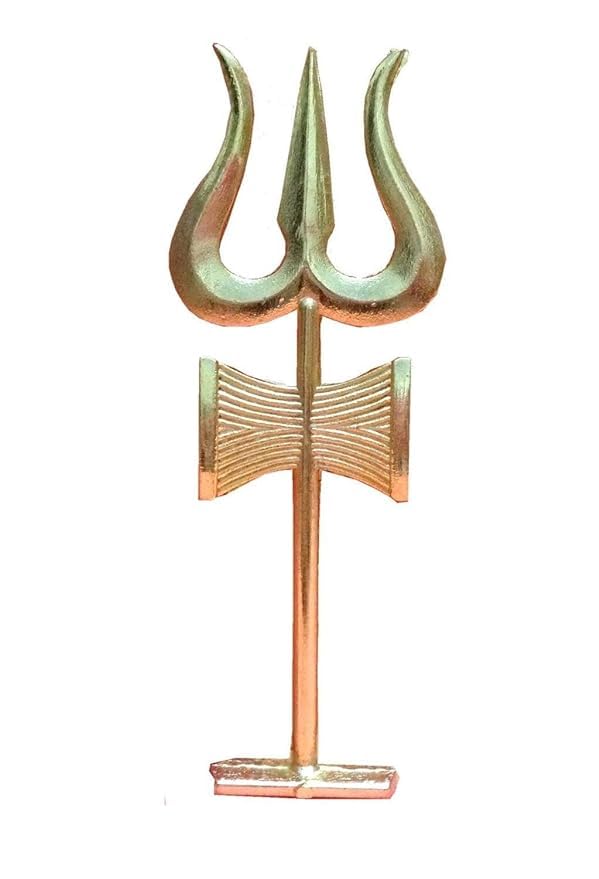 Buy India Kraft Store Metal Damru Trishul on Stand Show Piece ...