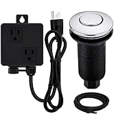 SINKINGDOM SinkTop Air Switch Kit (Long Full Brass Button) for Garbage ...