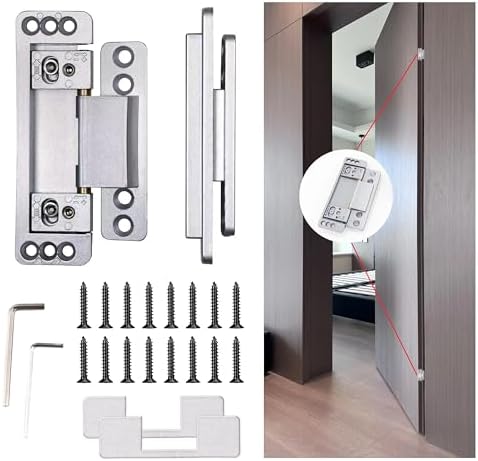 MENGSHI Hidden Hinges Ultra-Thin Hidden Door Hinges Invisible Hinge for ...