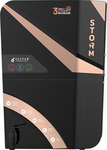OLIVAR Storm RO Water Filter with 3-in-1 Technology, Copper, Zinc ...