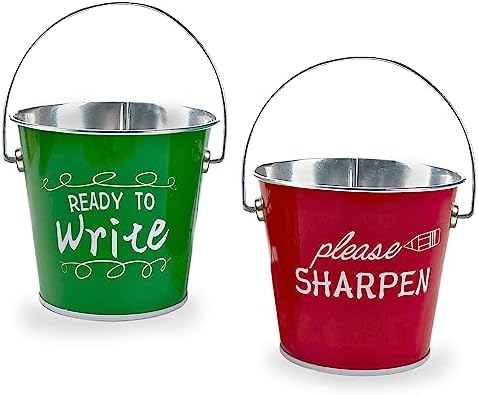 Amazon.com: Fun Express Sharp and Dull Pencil Buckets - Transform Your ...
