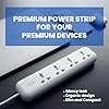Elcom- Universal Power Strip, 4 Sockets with Illuminated Switch, White ...