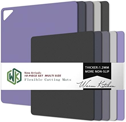 Plastic Cutting Boards for Kitchen, WK Flexible Cutting Board Set of 10 ...