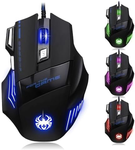 Amazon.in: Buy MFTEK Ergonomic 5500 DPI LED Optical Wired Gaming Mouse ...