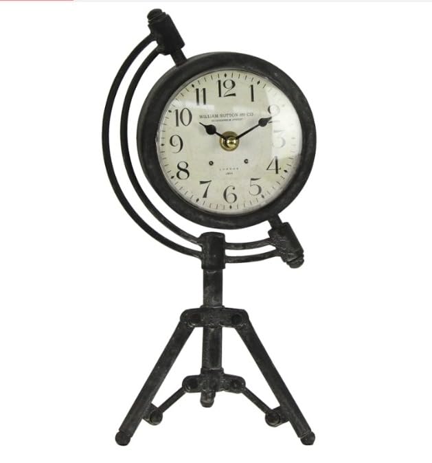 Equater Retro Tripod Pedestal Clock Antique Desk Stand Clock : Amazon ...