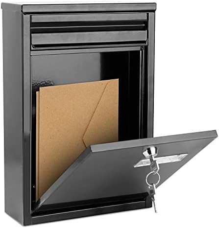 Serenelife Indoor & Outdoor Wall Mount Locking Mailbox | Secure Key ...